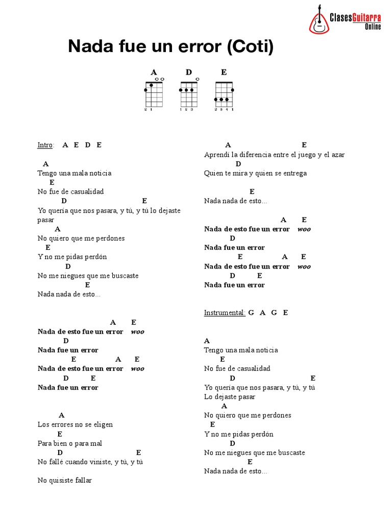 Nada Fue Un Error | PDF