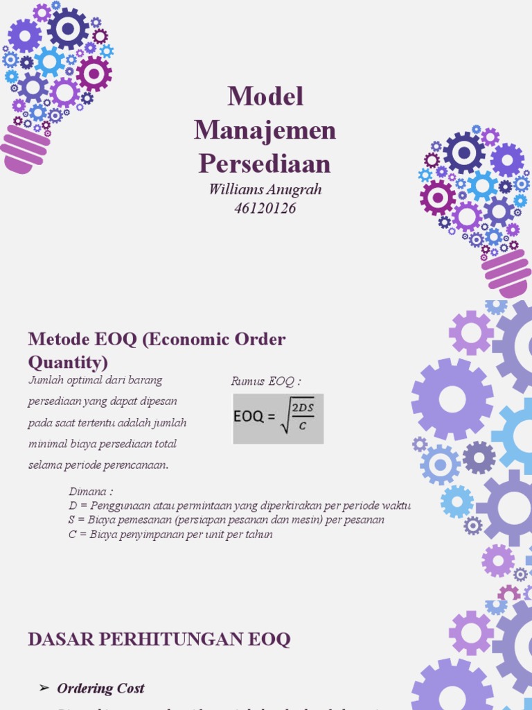Model Manajemen Persediaan | PDF