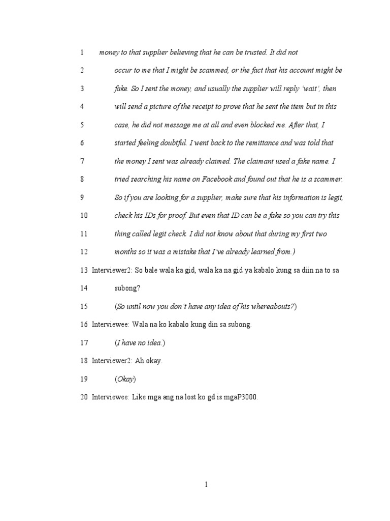 Transcription 7 | PDF | Social Science