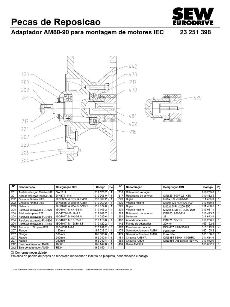 AM80-90 motor adapter parts list | PDF
