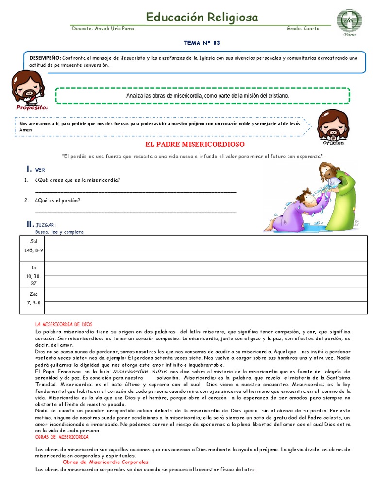 TEMA #3 Ok | PDF | Misericordia | Amor