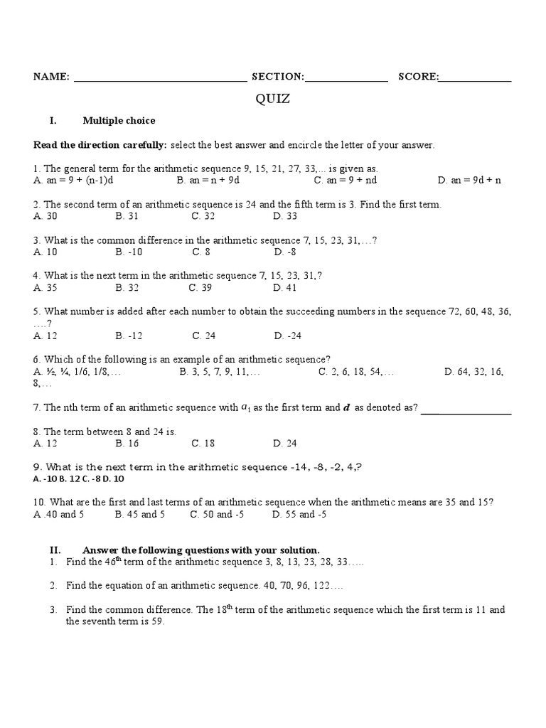 1st Quiz Set B | PDF