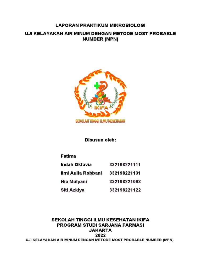 Uji Kelayakan Air Minum Dengan Metode Most Probable Number (MPN) | PDF
