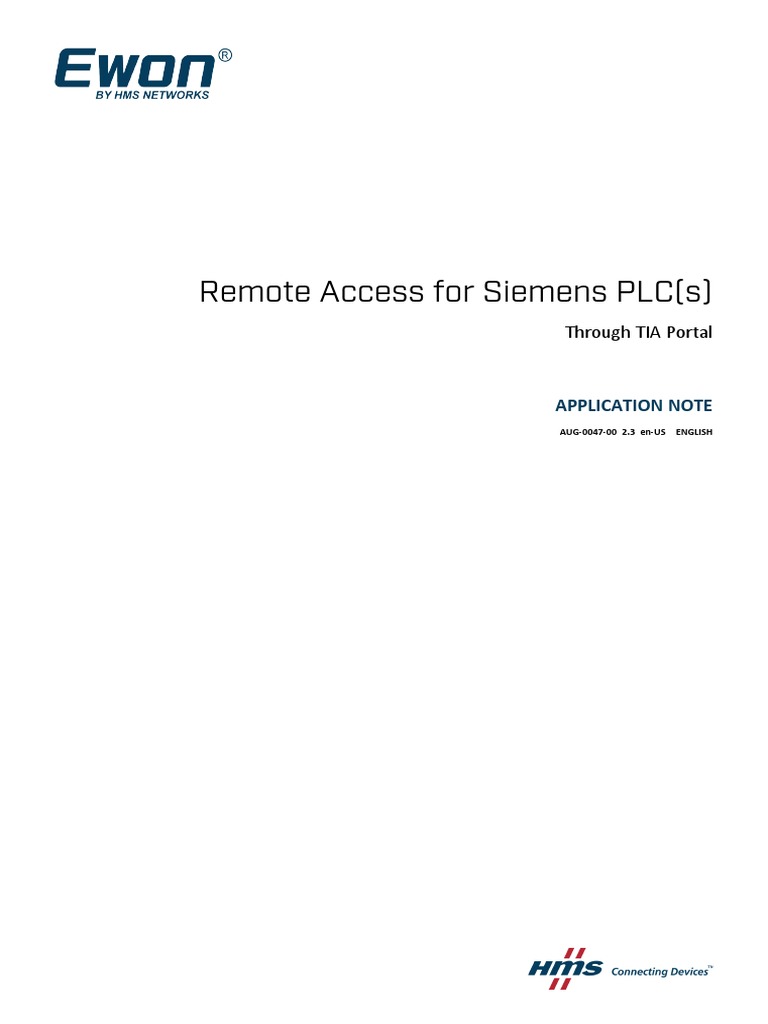Configure Remote Access For Siemens PLC Through Tia Portal | PDF ...