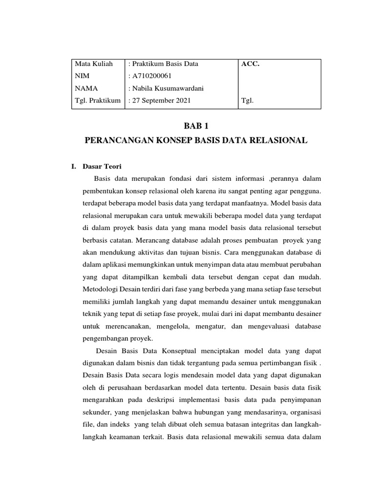 Desain Basis Data Relasional | PDF | Karier & Perkembangan