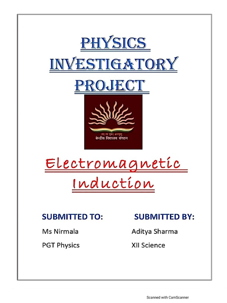 Physics Project File On Electromagnetic Induction - PDF - Become Unique | PDF