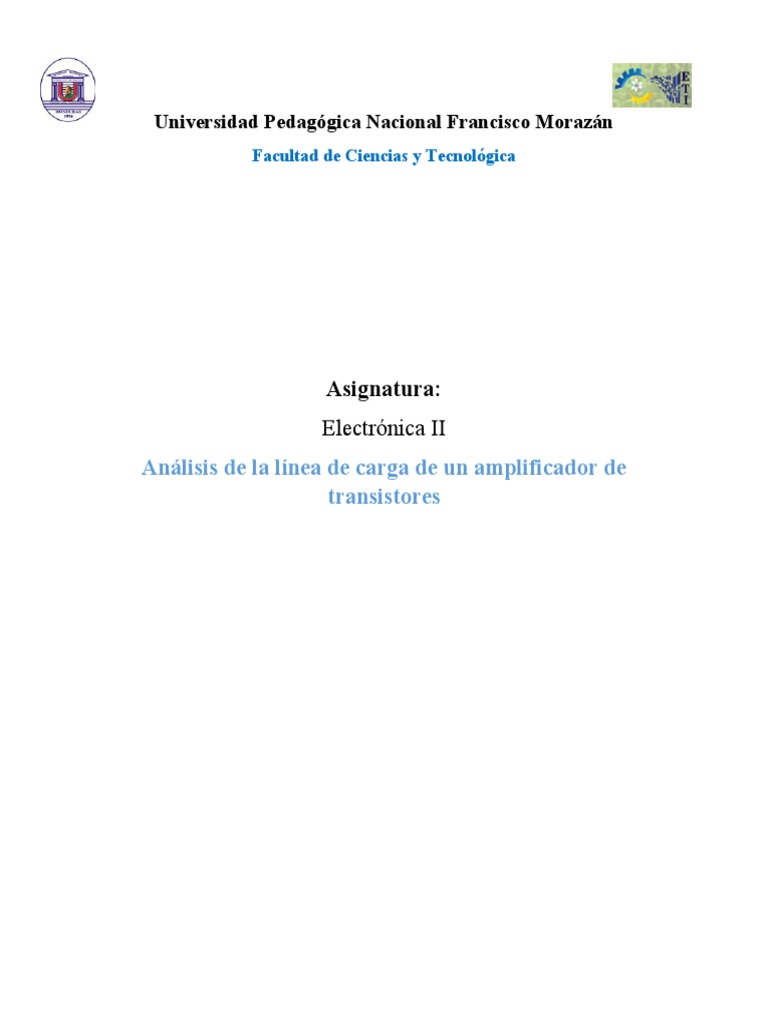 Análisis de La Línea de Carga de Un Amplificador de Transistores | PDF ... Análisis de La Línea de Carga de Un Amplificador de Transistores | PDF ...