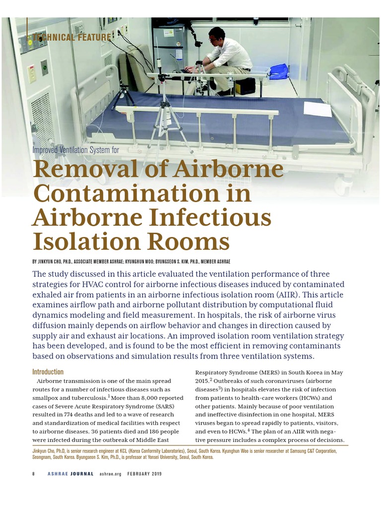 Ashrae - Isolation Rooms | PDF | Ventilation (Architecture) | Infection