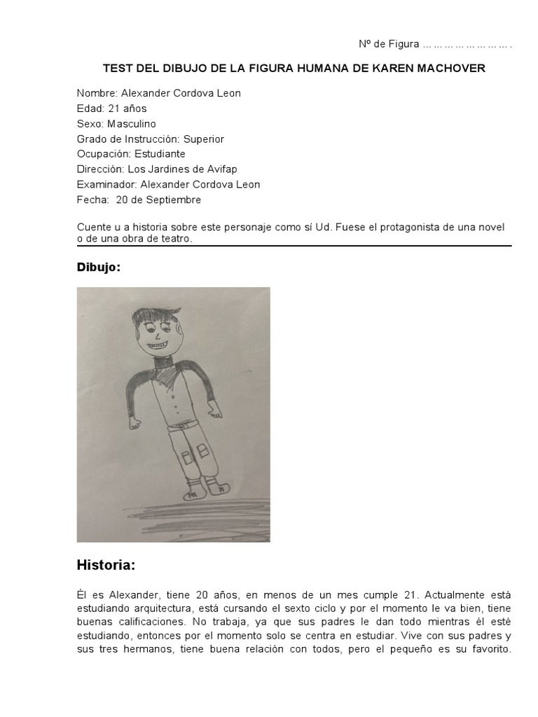Test de Dibujo de Figura Humana: Machover | PDF | Estilo de vida