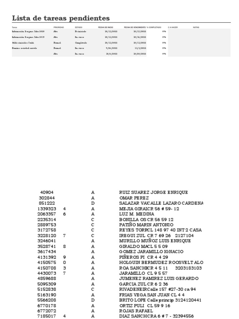 Formato de Tareas | PDF