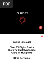 Canales y Planes de Claro TV Perú | PDF | Red de televisión | Radiodifusión