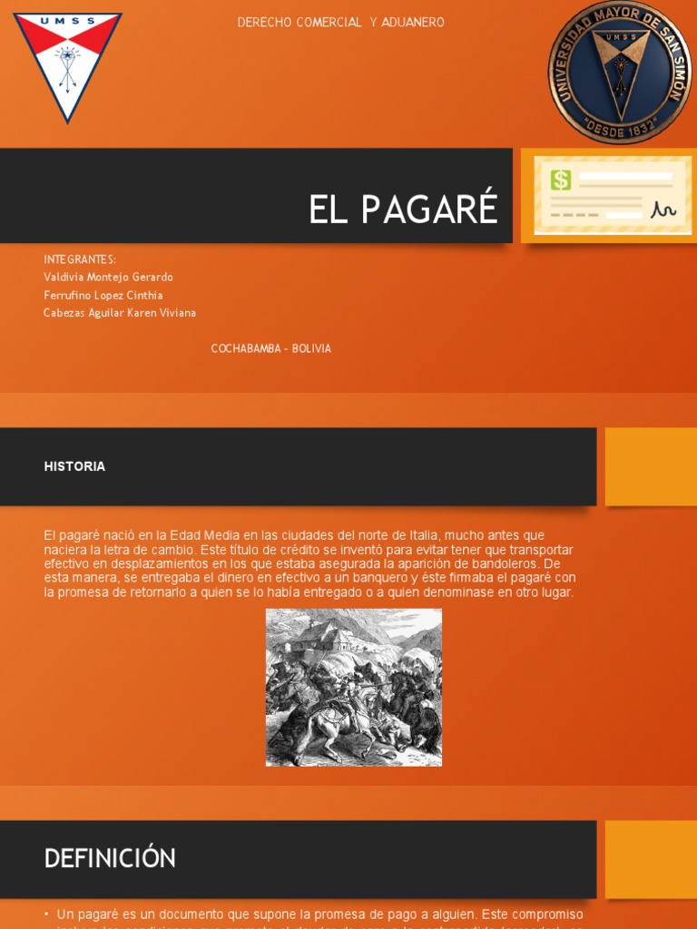 El Pagaré Pdf Pagos Pagaré