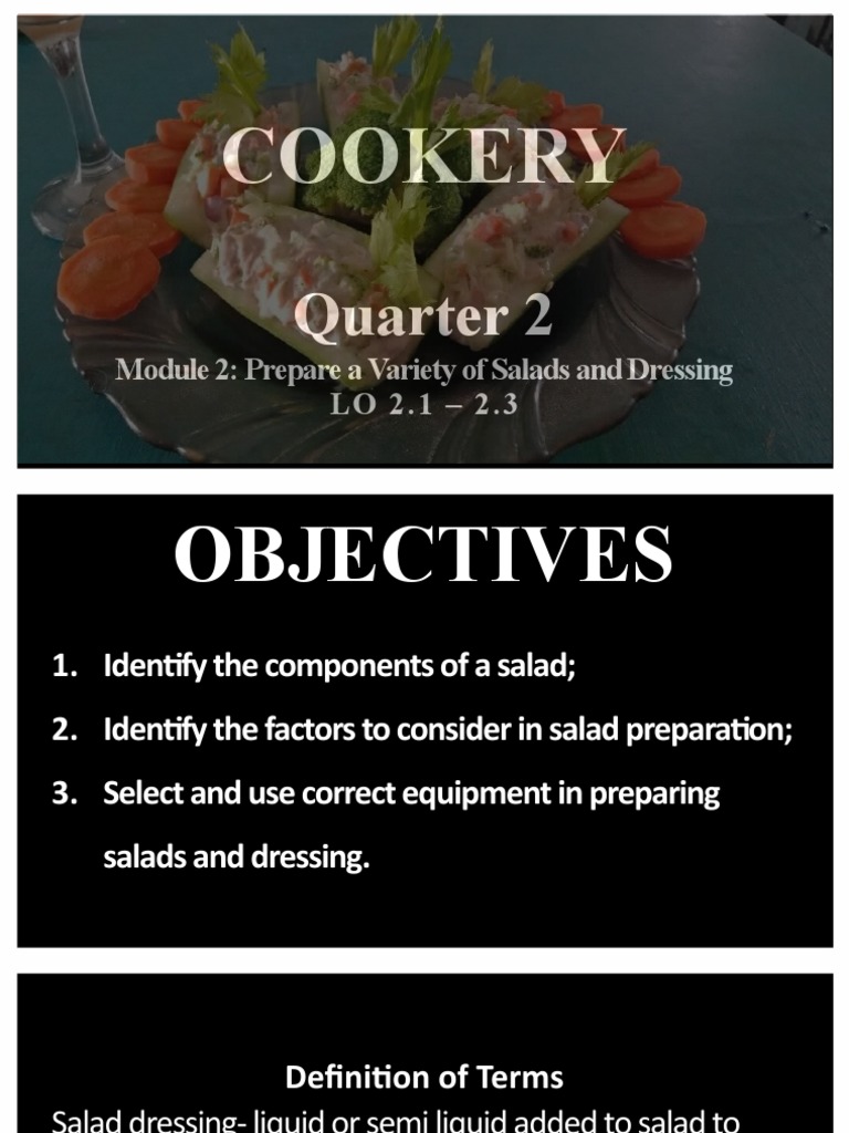Cookery 9 q2 m2 | PDF | Salad | Foods