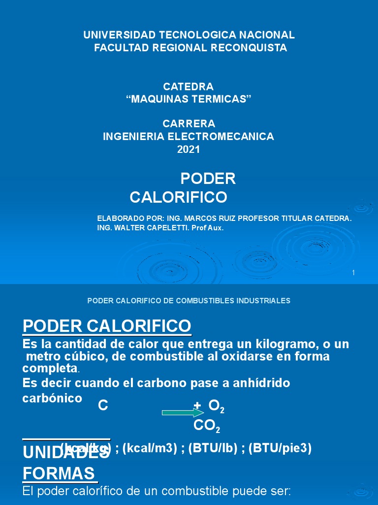 UInidad N°2 Poder - Calorifico | PDF | Combustión | Combustibles