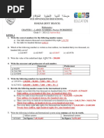 Class 5 Large Numbers Worksheet | PDF