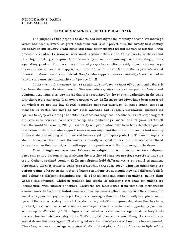Same Sex Marriage in The Philippines | PDF | Marriage | Homosexuality Same Sex Marriage in The Philippines | PDF | Marriage | Homosexuality