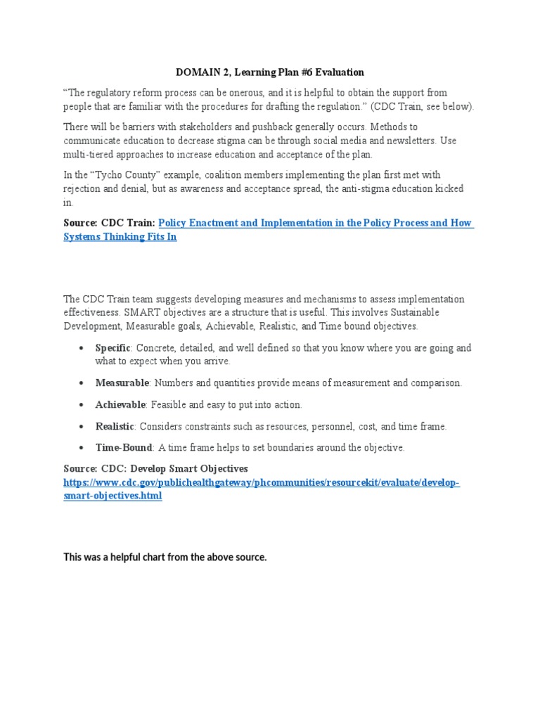 Domain 2 Learning Plan 6 | PDF | Career & Growth