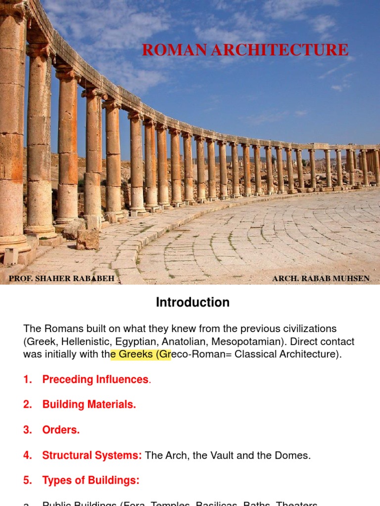 Roman Architecture Pdf Architectural Design Architecture