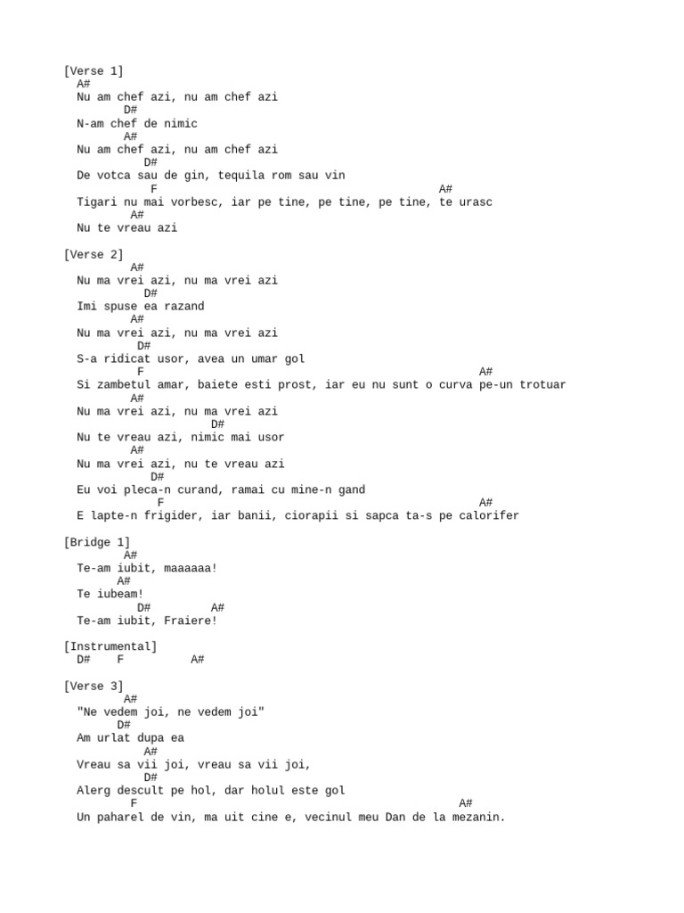 Nu Am Chef Azi | PDF