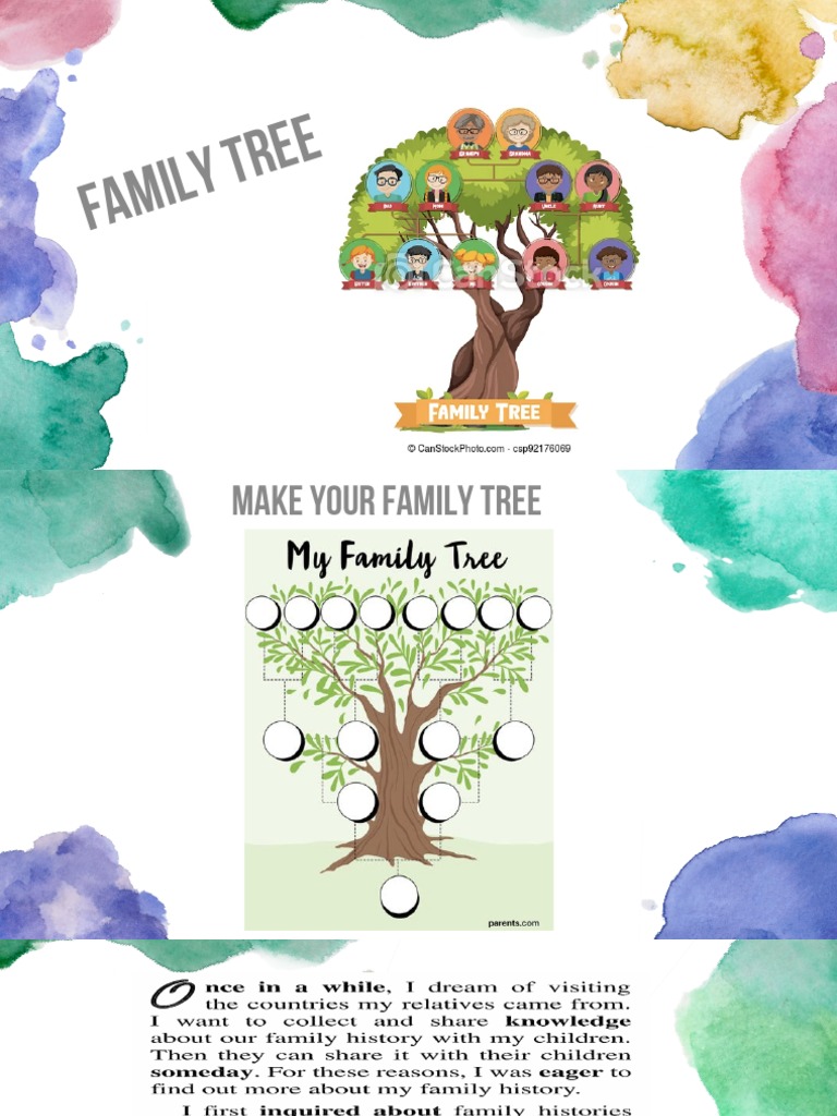 Create Your Family Tree Guide | PDF | Social Science | Language Arts ...