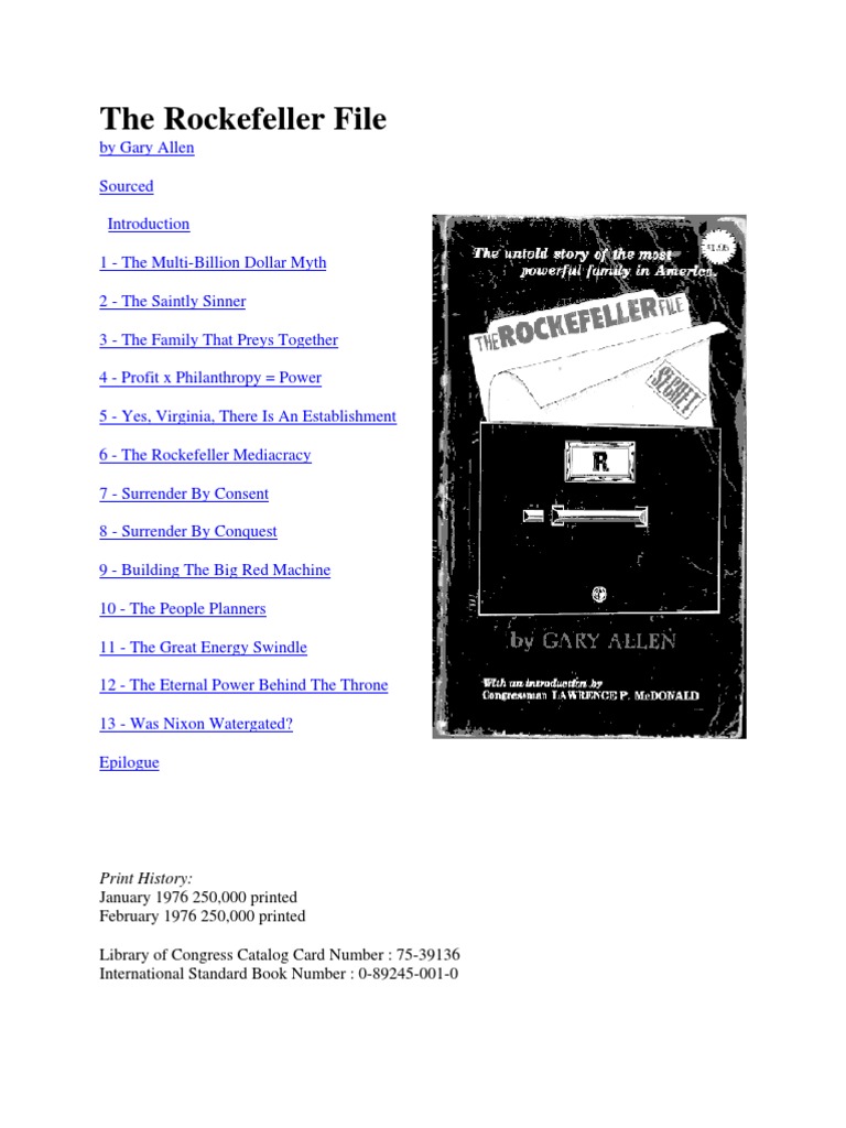 The Rockefeller File | PDF | Exxon Mobil | John D. Rockefeller