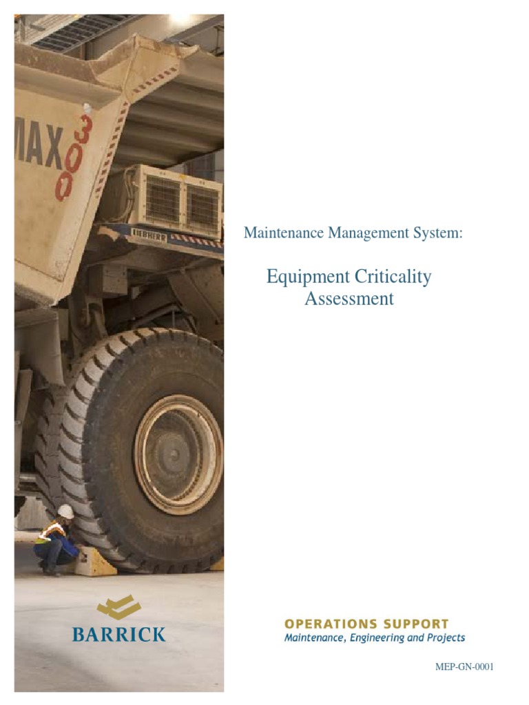 Equipment Criticality Assessment - English | PDF