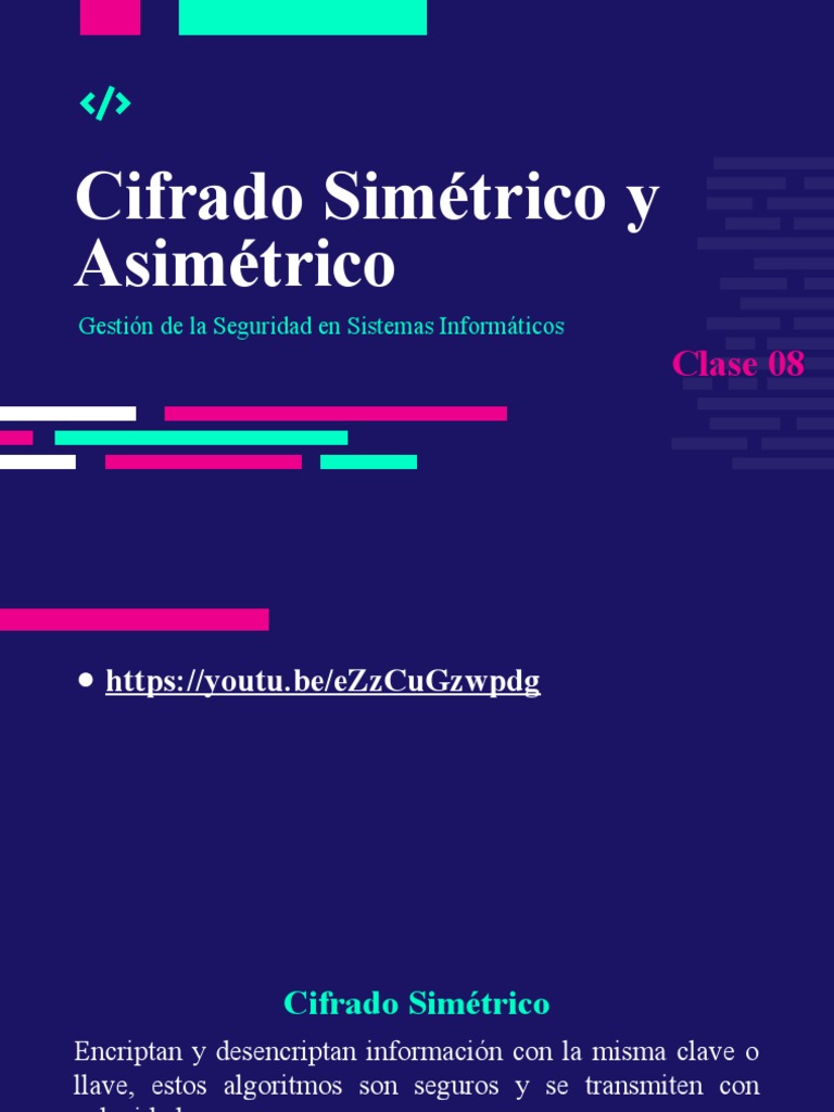 Encriptación Simétrica y Asimétrica | PDF | Clave (criptografía ...