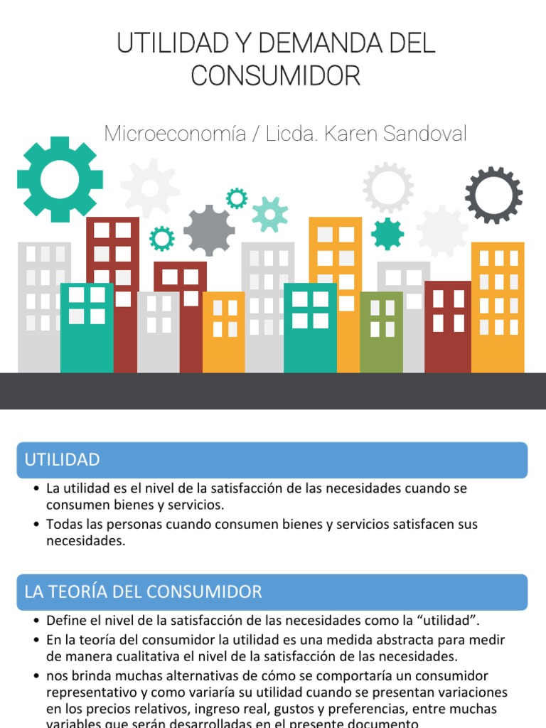 Utilidad y Demanda Del Consumidor 2022-1 | PDF | Utilidad | Utilidad marginal