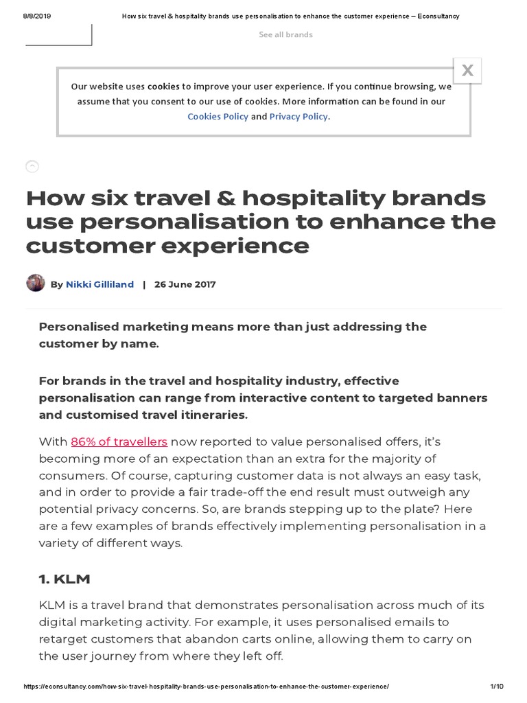 How Six Travel and Hospitality Brands Enhance the Customer Experience ...