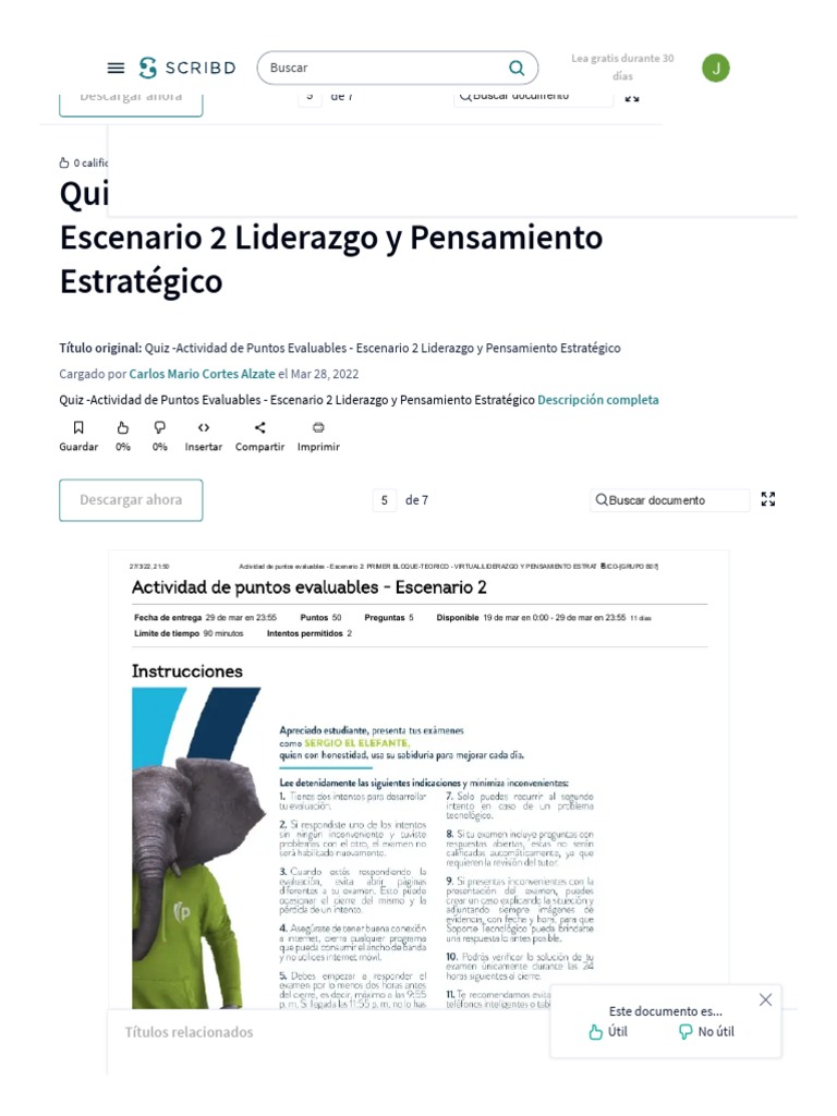 Quiz - Actividad de Puntos Evaluables - Escenario 2 Liderazgo y ... Quiz - Actividad de Puntos Evaluables - Escenario 2 Liderazgo y ...