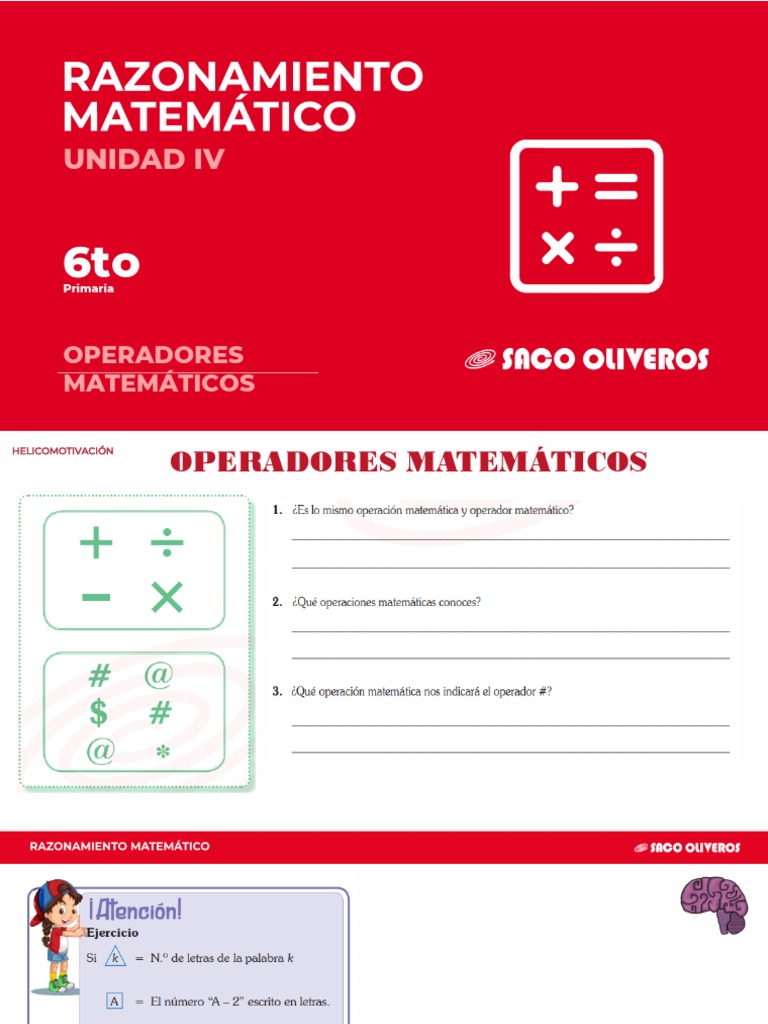 Razonamiento Matemático 6to | PDF