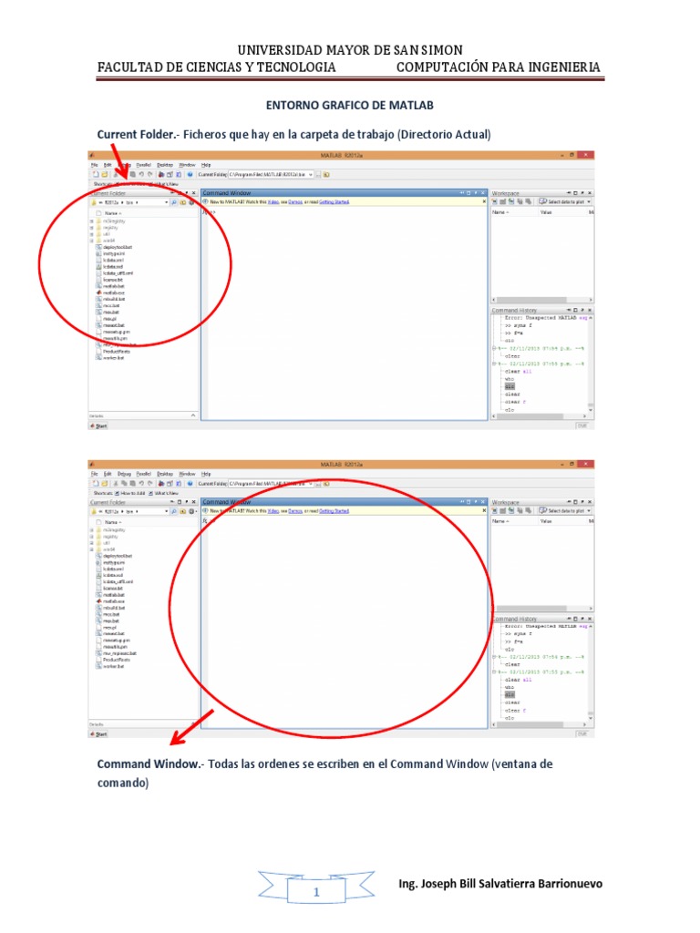 Cuadernillo de Matlab V.5 | PDF | Matriz (Matemáticas) | Archivo de computadora