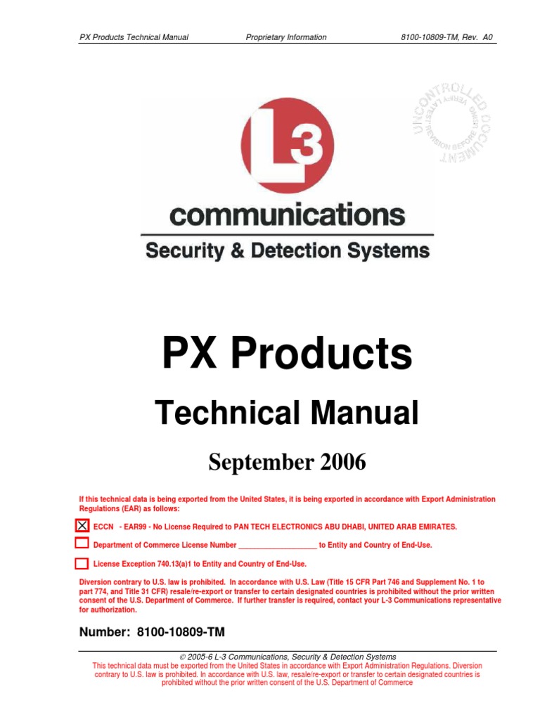 8100-10809-TM Rev A0 PX-prod TechMan | PDF | Computing