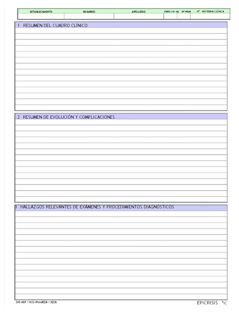PDF Form 006 Epicrisis Compress | PDF | Enfermedades y trastornos ...