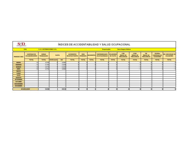 Indices de Accidentabilidad | PDF