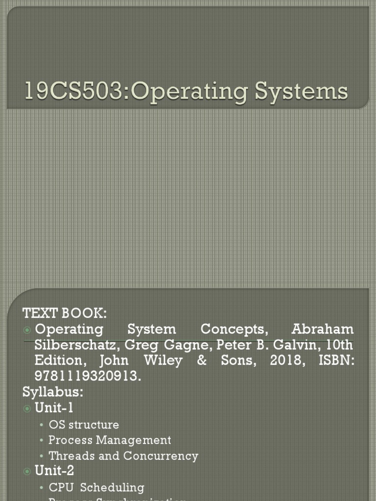 Unit 1 Os - Structures | PDF | Kernel (Operating System) | Operating System