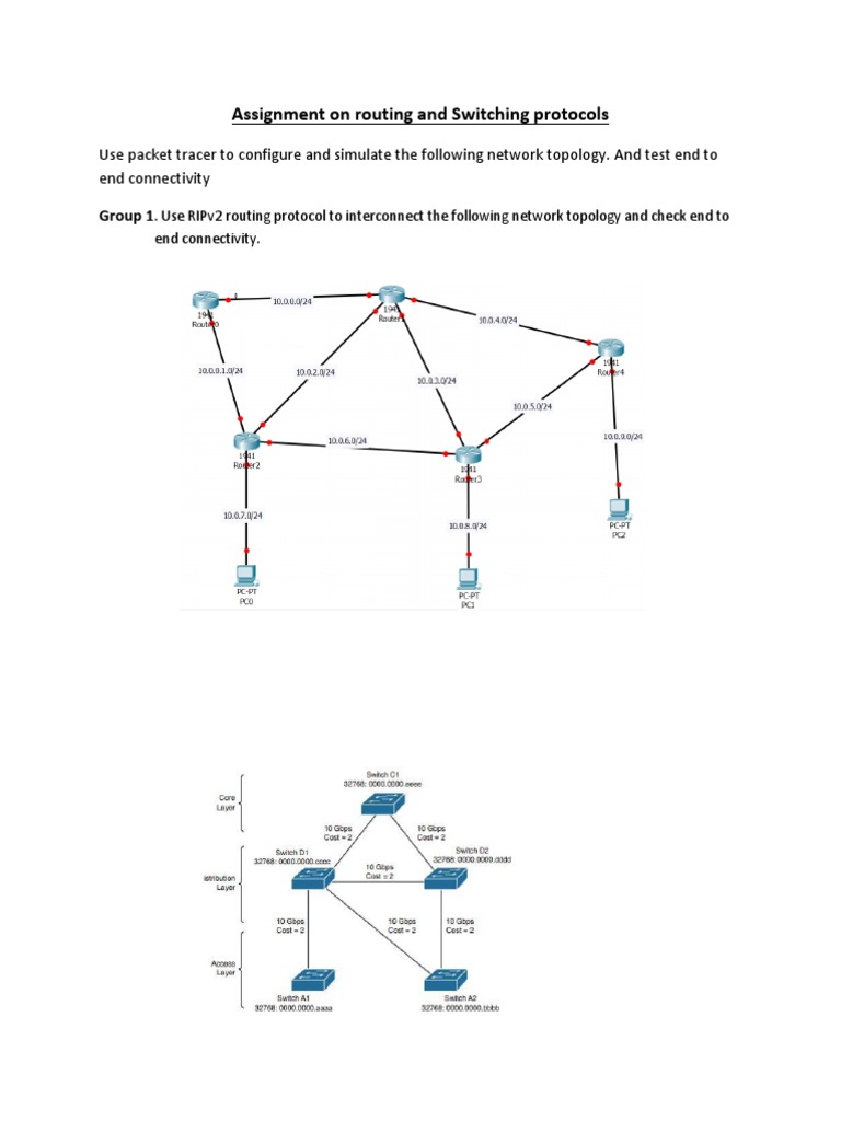 Routing and STP Assignment | PDF