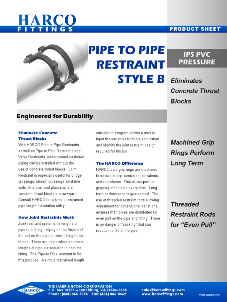 HARCO Pipe Restraint Solutions Guide | PDF | Pipe (Fluid Conveyance ...