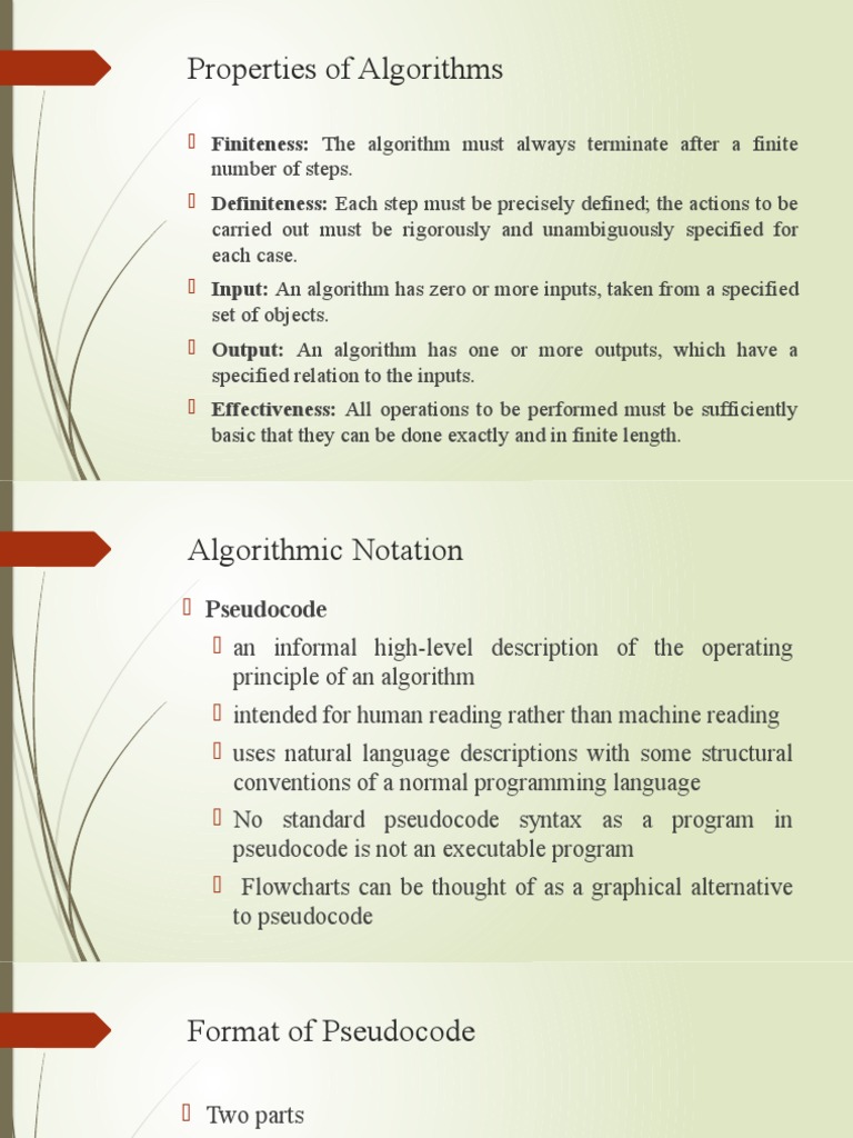 Essential Properties & Notation of Algorithms | PDF | Algorithms ... Essential Properties & Notation of Algorithms | PDF | Algorithms ...
