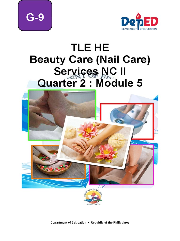 TLE G9 Q2 Module 5 BeautyCare NailCareNCII Perform Post Foot Spa Activity 1 | PDF | Disinfectant ...