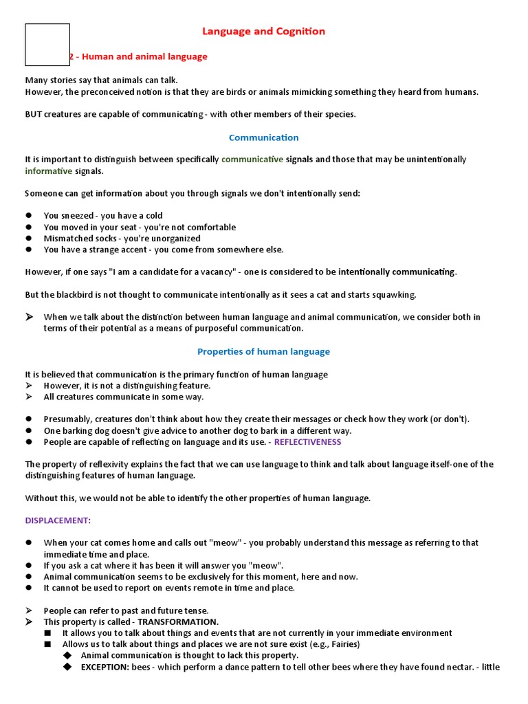 Chapter 2 | PDF | Chimpanzee | Cognitive Psychology