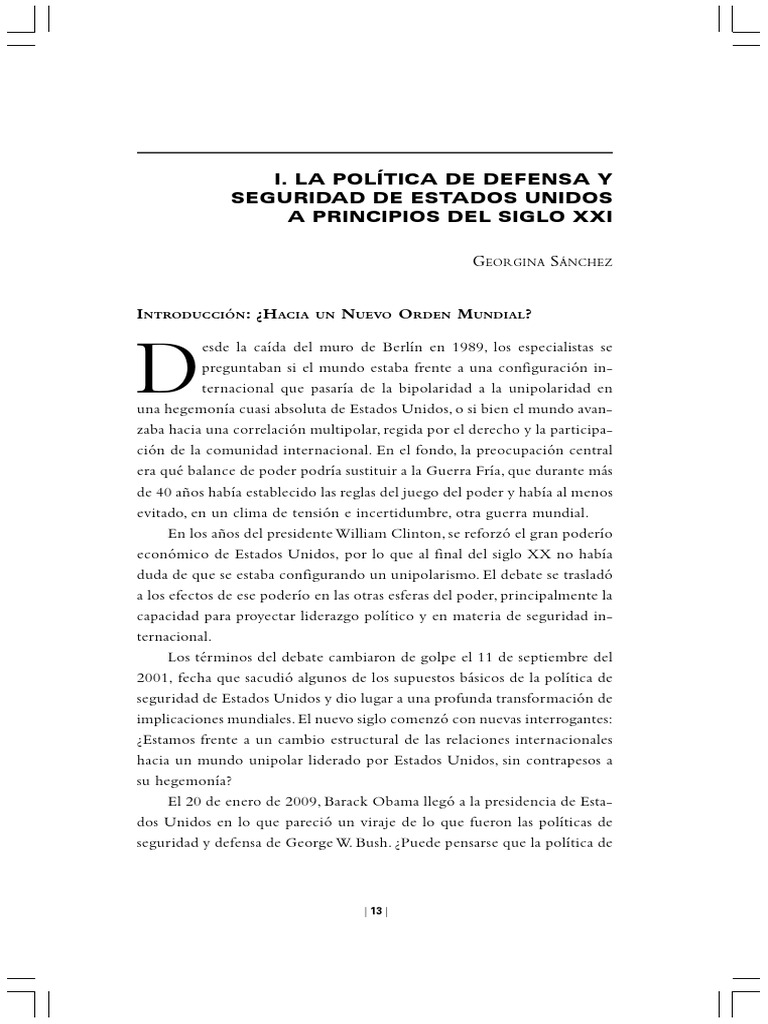 Seguridad y Defensa en America Del Norte Benitez Wilson 22 111 | PDF