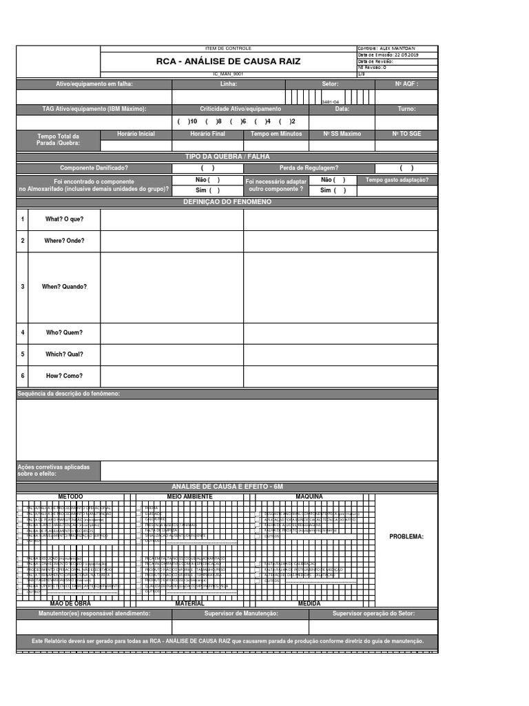 Análise de Causa Raiz - RCA | PDF | Tempo