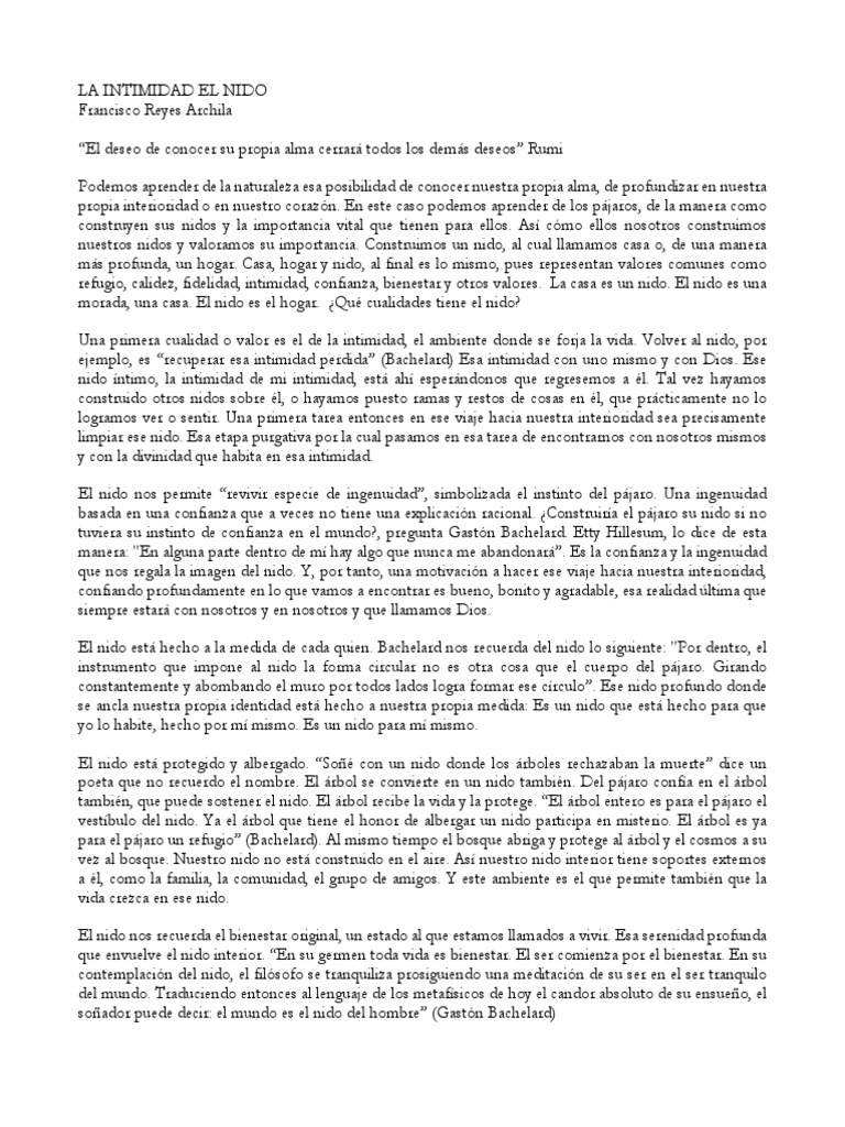 La Intimidad El Nido | PDF