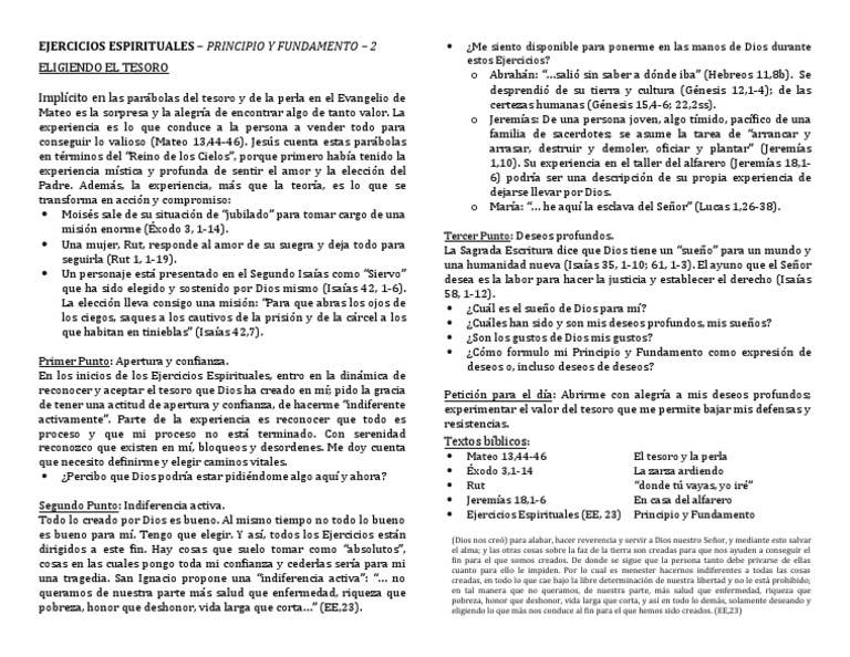 Principio y Fundamento-Día2 | PDF