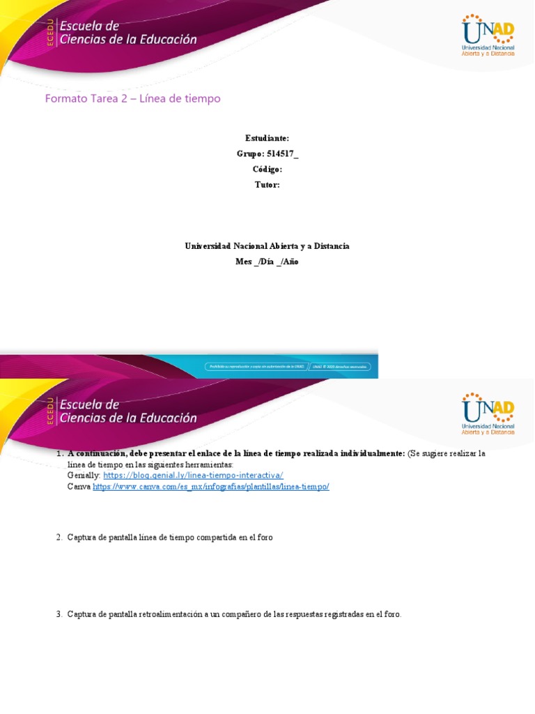 Formato - Tarea 2. Línea de Tiempo | PDF