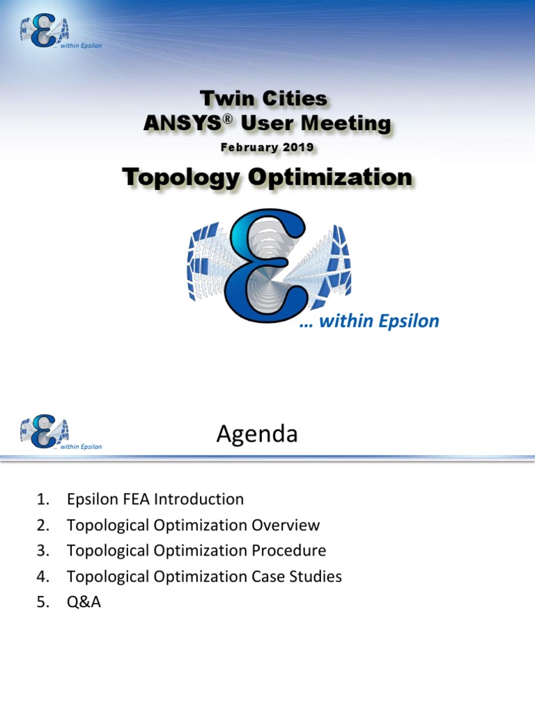 ANSYS-Topology Optimization User Meeting 020619 | PDF | Mathematical ... ANSYS-Topology Optimization User Meeting 020619 | PDF | Mathematical ...