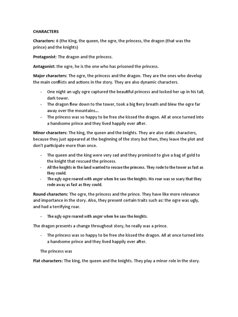 The Princess and The Dragon-Analysis | PDF | Narration