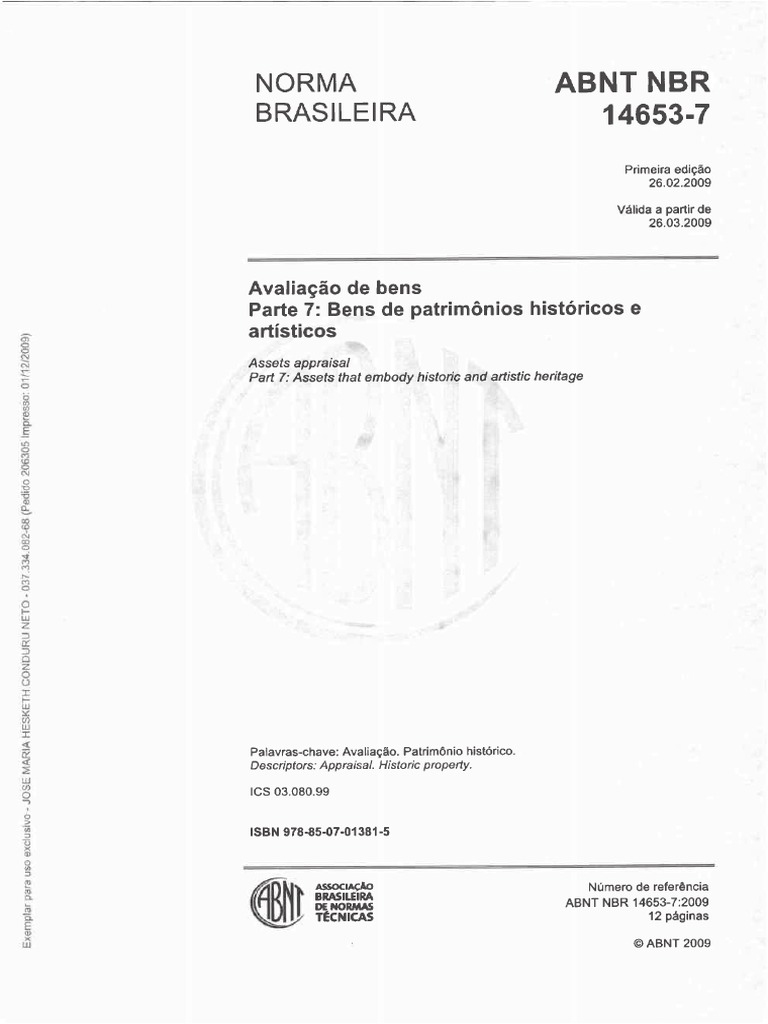 Abnt NBR 14653-7 | PDF