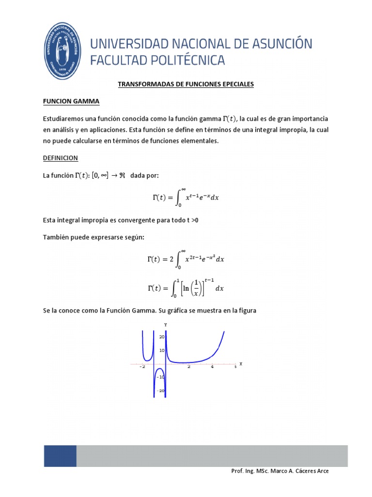 Función Gamma y Bessel | PDF | Ecuaciones | Objetos matemáticos